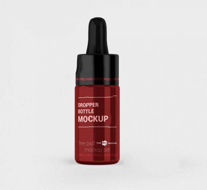 Glossy Dropper Bottle Free Mockups set - Free Package Mockup