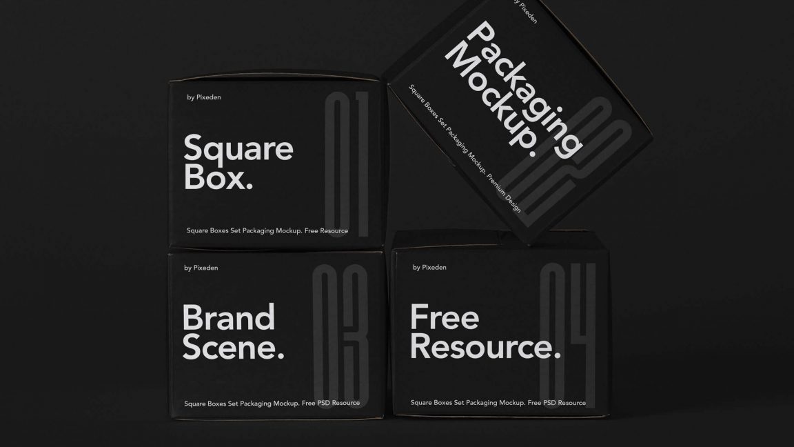 Free Box Mockup for Packaging - Package Mockups