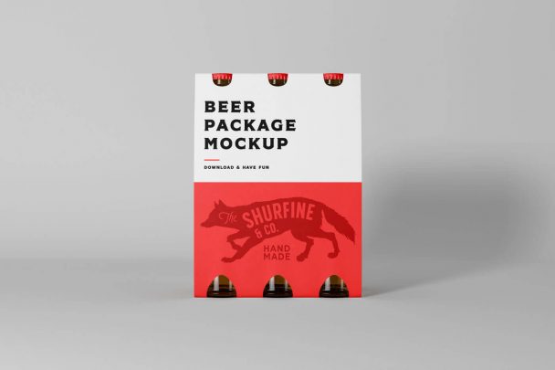 Free Realistic Beer Package Mockup - PacageMockup