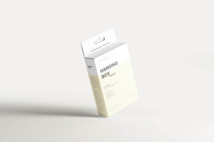 Free 2 Hanging Box Mockups set - Free Package Mockup