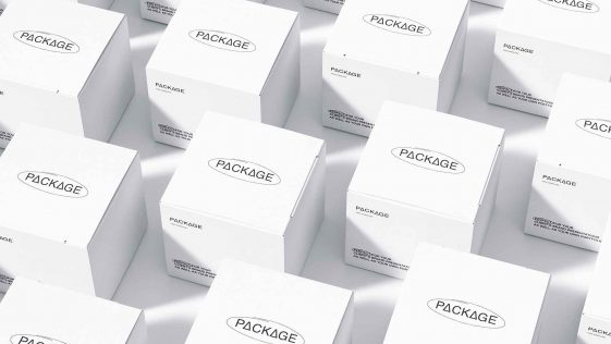 Free Grid Box Packaging Mockup Top View - Free Package Mockups