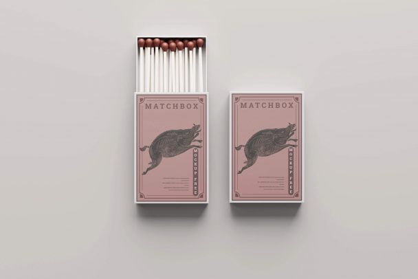 Free 2 Matchbox Mockups set - PacageMockup