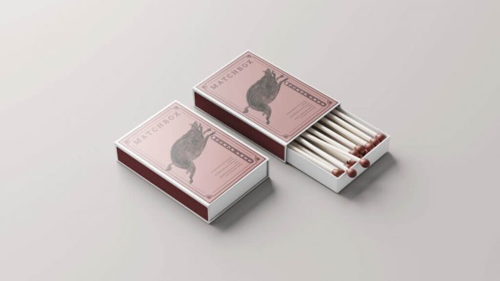 Free Long Stick Match Box Mockups - Free Package Mockups