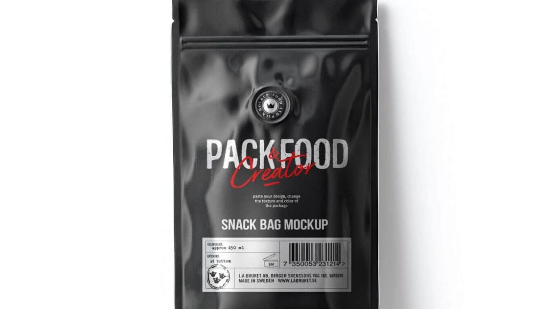 Free Zip Pouch Bag Mockup - Free Package Mockups