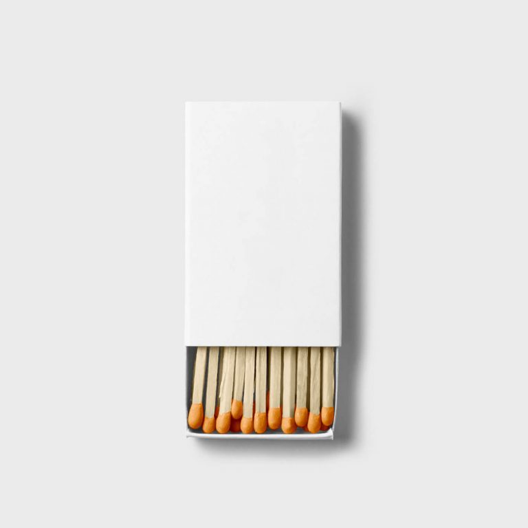 Free Top View of a Matchbook Mockup - Free Package Mockup