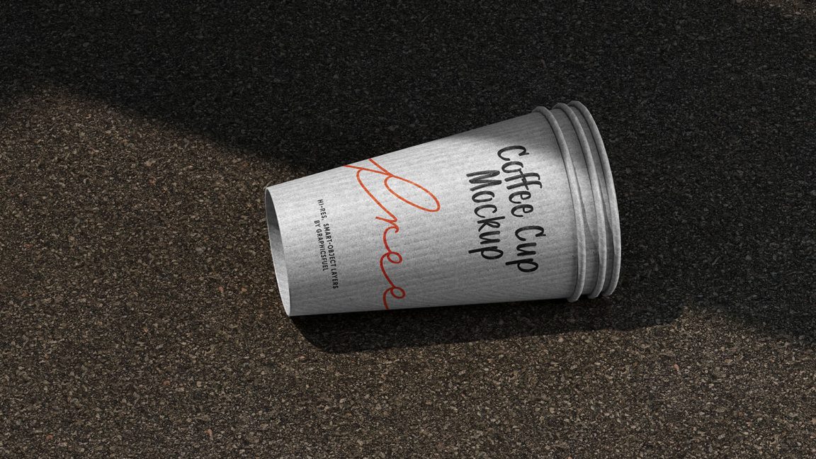 Free Paper Coffee Cups Mockup Scene - Free Package Mockups