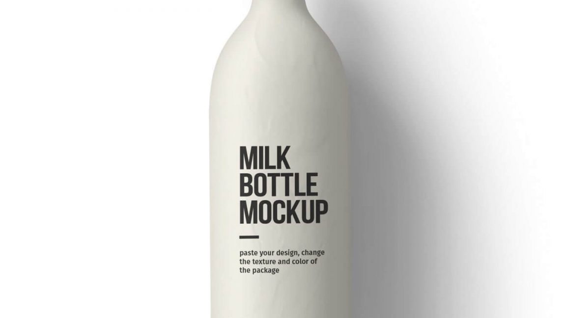 Free Milk Bottle Mockup - Free Package Mockups