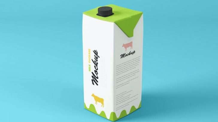 Free Juice Carton Tetra Pack Mockup - Free Package Mockups