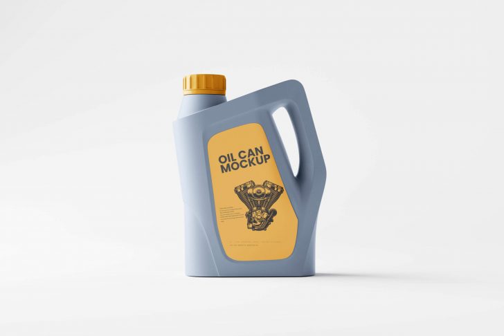 10 Free Engine Oil Can Mockup set for Packaging and Branding - PacageMockup