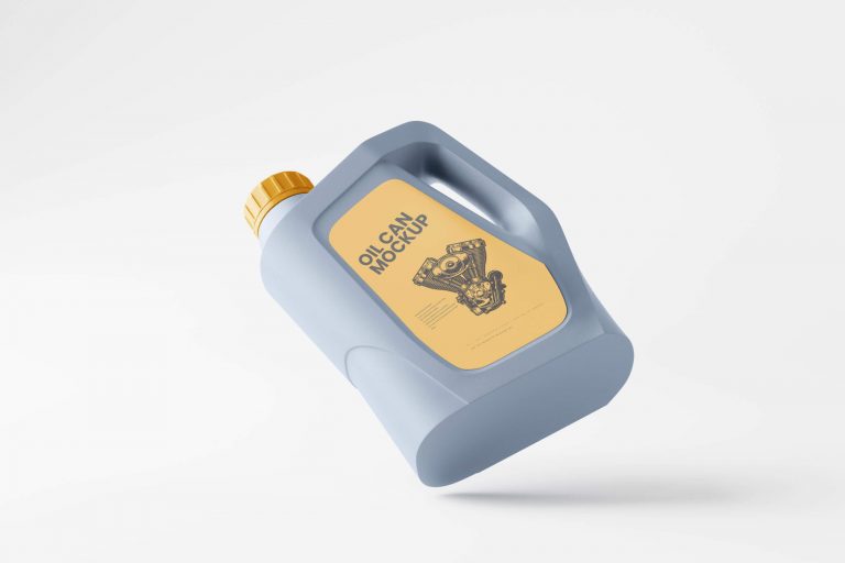10 Free Engine Oil Can Mockup set for Packaging and Branding - PacageMockup