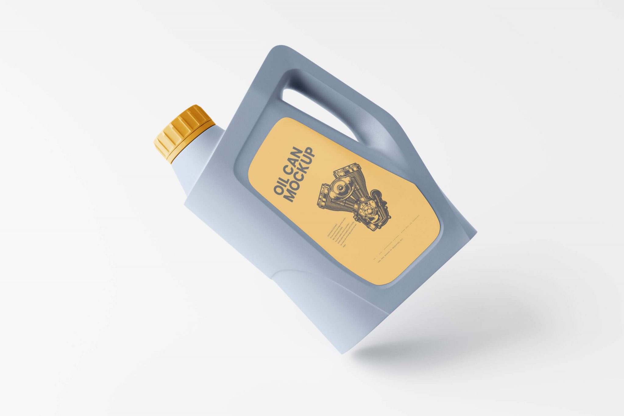 10 Free Engine Oil Can Mockup set for Packaging and Branding - PacageMockup