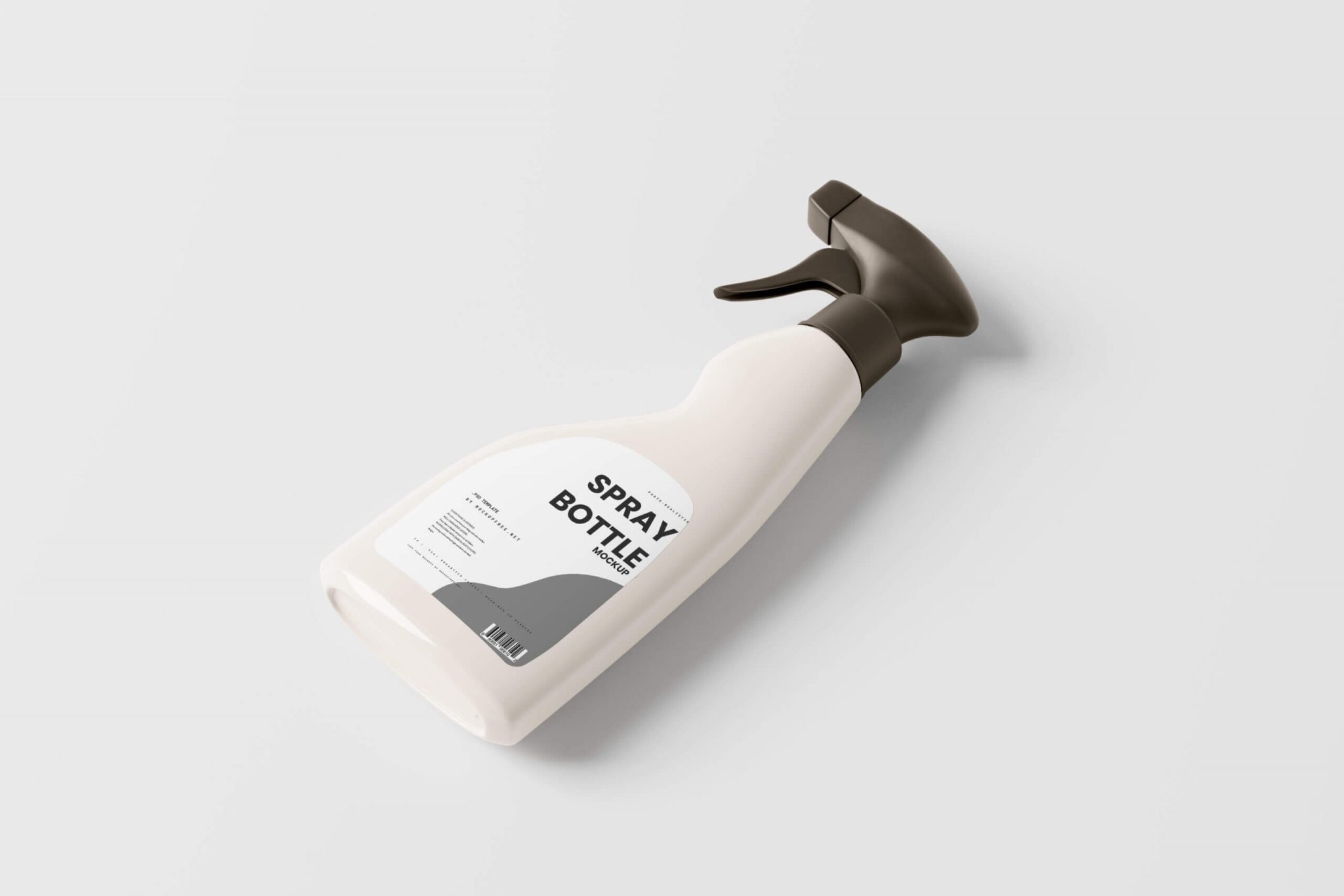 10 Free Cleaner Spray Bottle Mockups set - Free Package Mockup