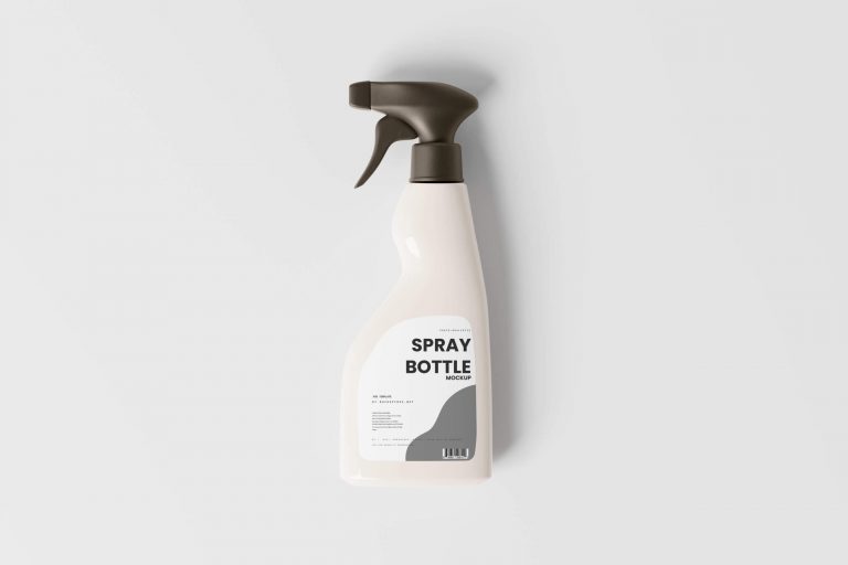 10 Free Cleaner Spray Bottle Mockups set - PacageMockup