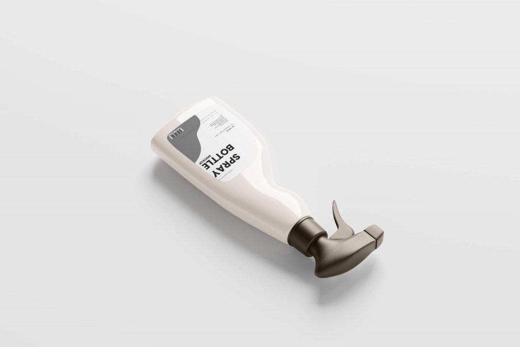 10 Free Cleaner Spray Bottle Mockups set - PacageMockup