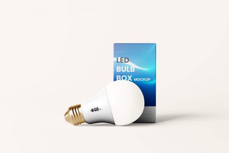 8 Free LED Light Bulb and Package Box Mockups File - Free Package Mockup