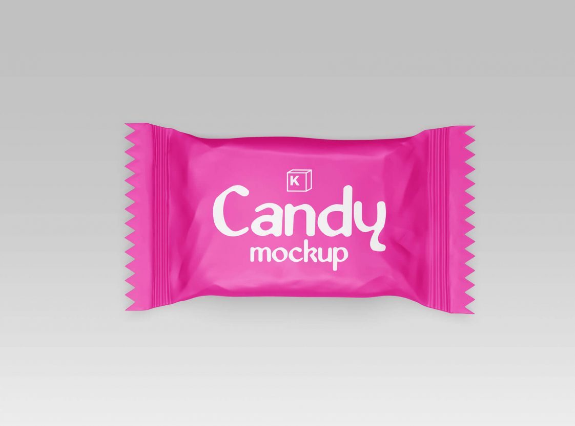 Free Candy Foil Wrap Packet Mockups 3 PSD set - Package Mockup