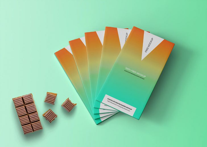 Free Chocolate Bar Packaging Box Mockup - Free Packaging Mockup