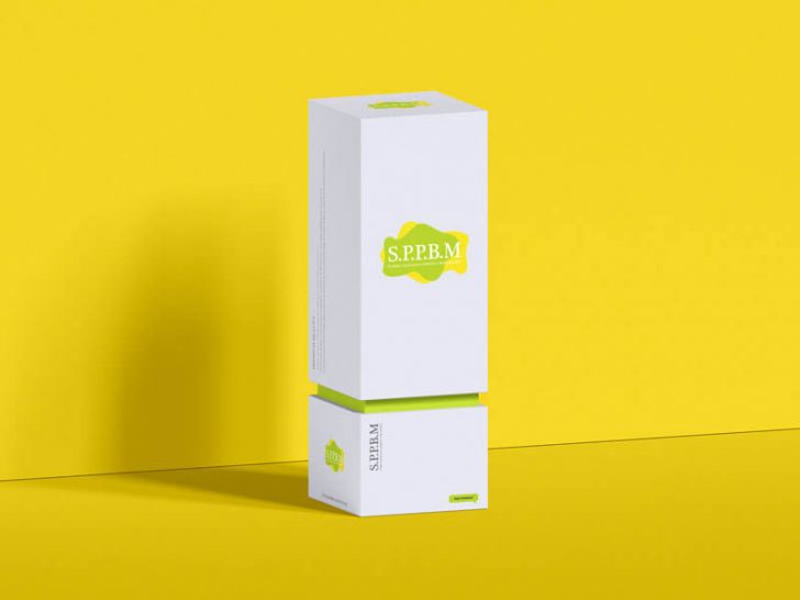 Free Standing Sliding Open Box Mockup free - Free Package Mockup