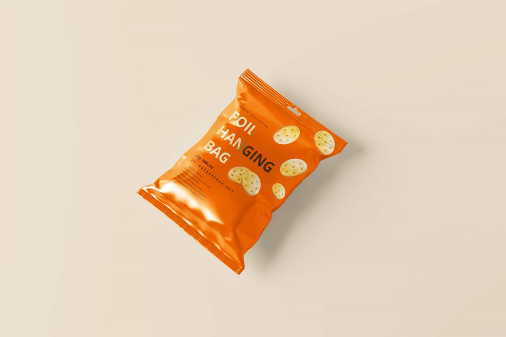 Free Hanging Snack Bag and Chips Foil Packet Mockups 10 different view ...