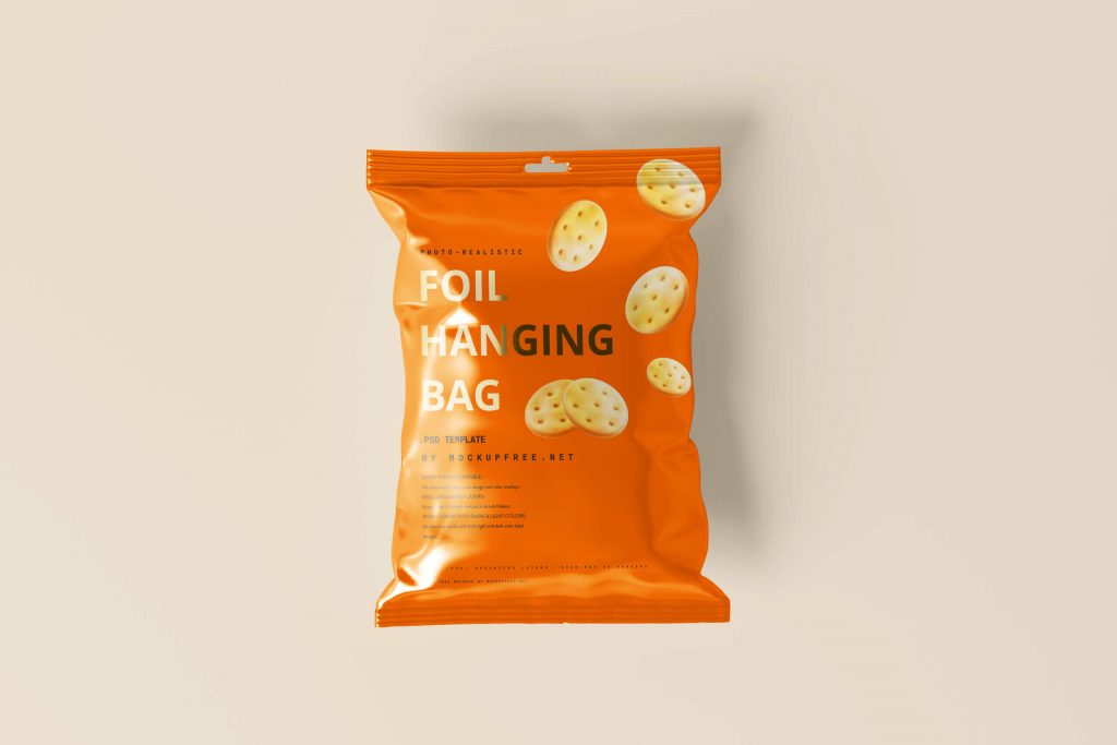 Free Hanging Snack Bag and Chips Foil Packet Mockups 10 different view ...