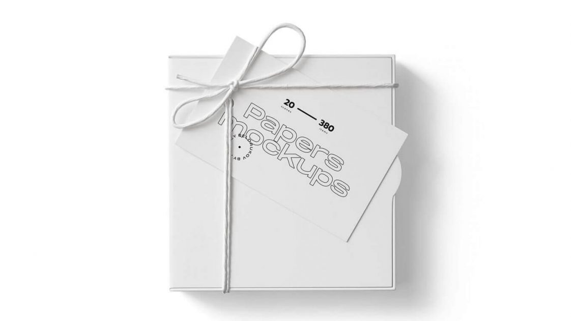 Free Die Cut Unfolded Box Packaging Mockup Set for Presenting Design