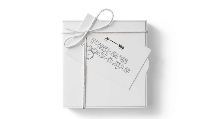 Free Gift Wrapping Paper Mockup - Free Package Mockups