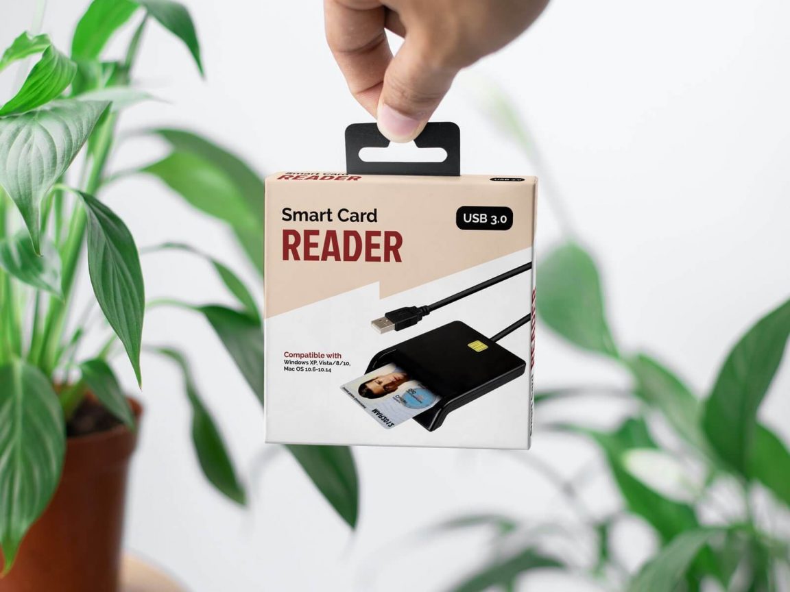 Free Hand Holding Hanging Product Box Mockup - PacageMockup