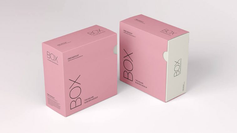 Free Rectangle Slide Box Mockup - Free Package Mockups