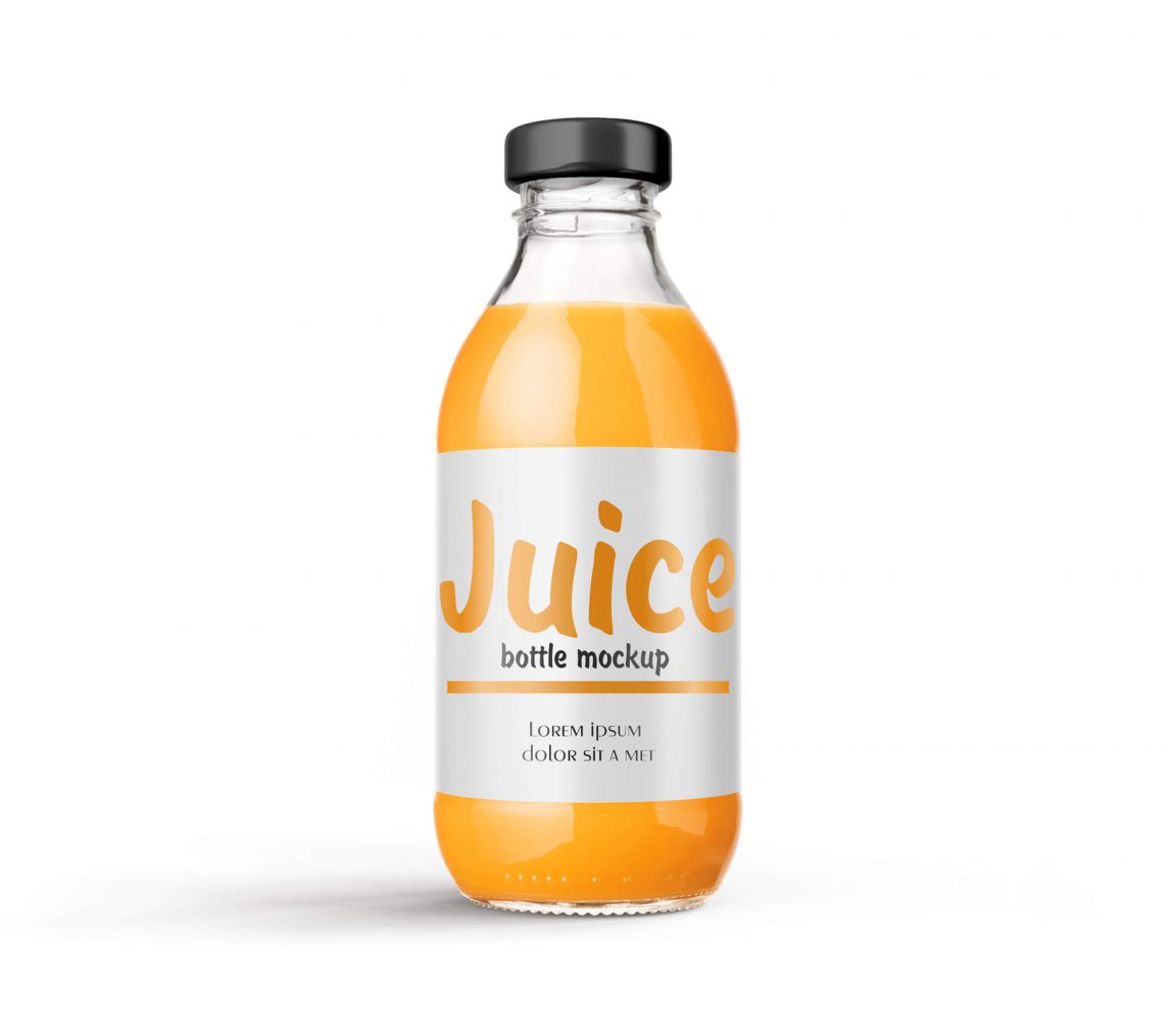 Free Orange Juice Bottle Mockup - Free Package Mockup