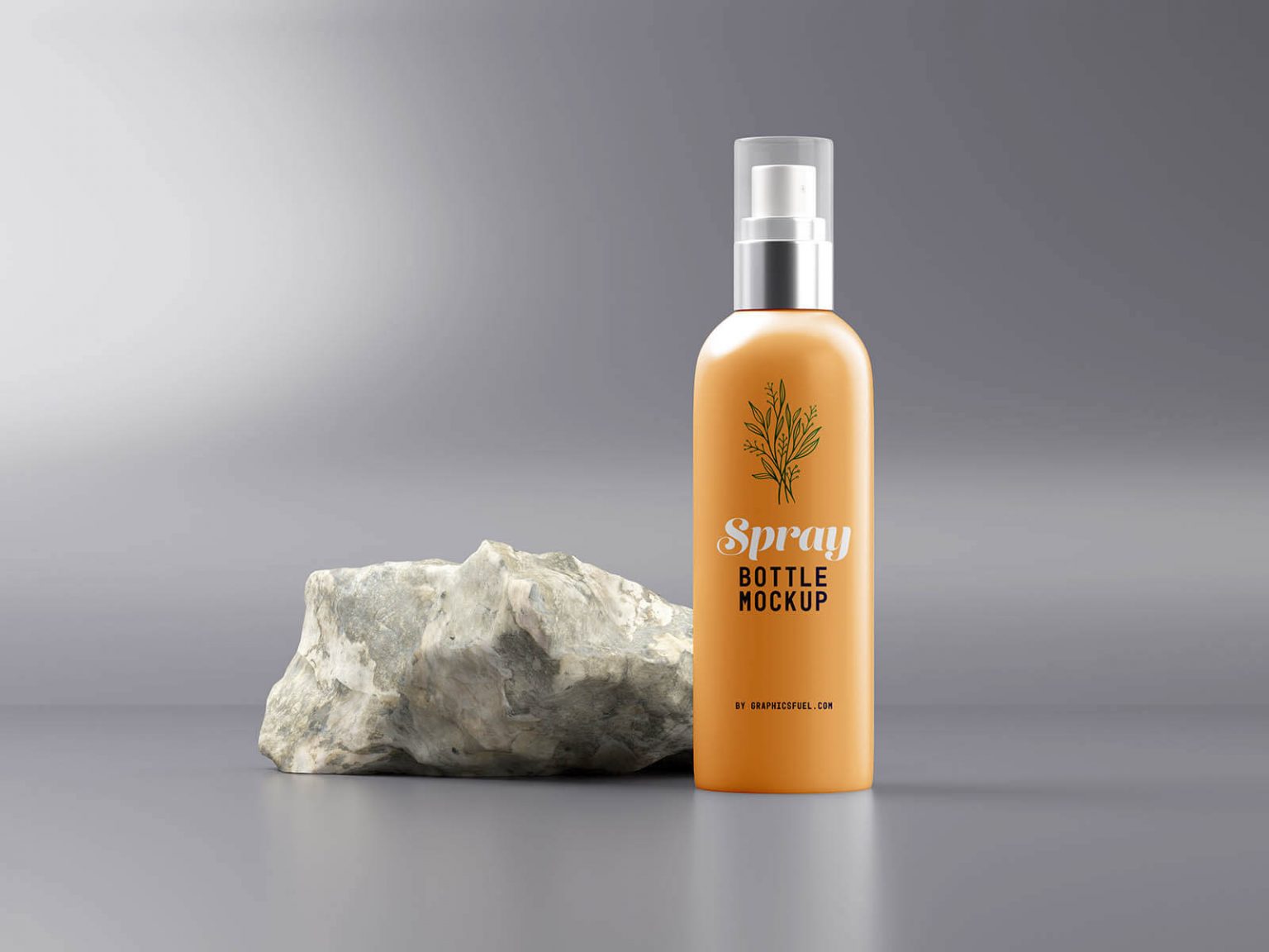 Free Cosmetic Spray Bottle Mockup Scene - Packaging Mockup