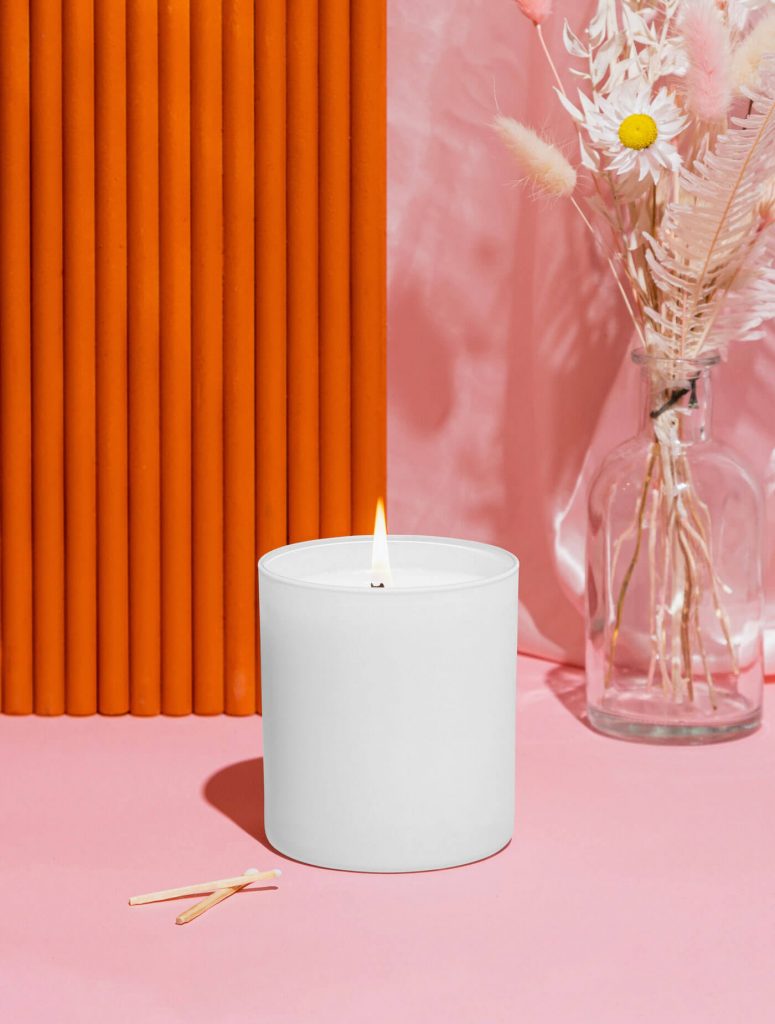 A Free Candle Mockup Scene - PacageMockup