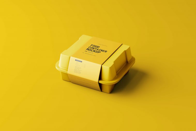 3 Free Fast Food Take Out Food Box Mockup set - Package Mockup