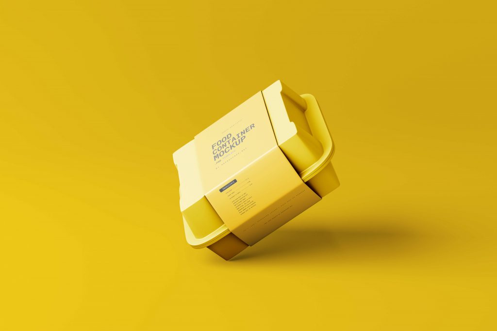 3 Free Fast Food Take Out Food Box Mockup set - Package Mockup