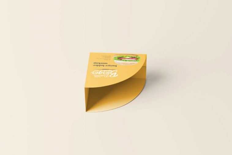 5 Free Paper Burger Holder Packaging Mockups set - PacageMockup