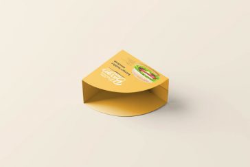 5 Free Paper Burger Holder Packaging Mockups set - PacageMockup