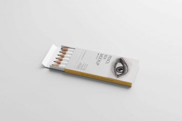 6 Free Lead Pencil Box Packaging Mockup sets - Free Package Mockup