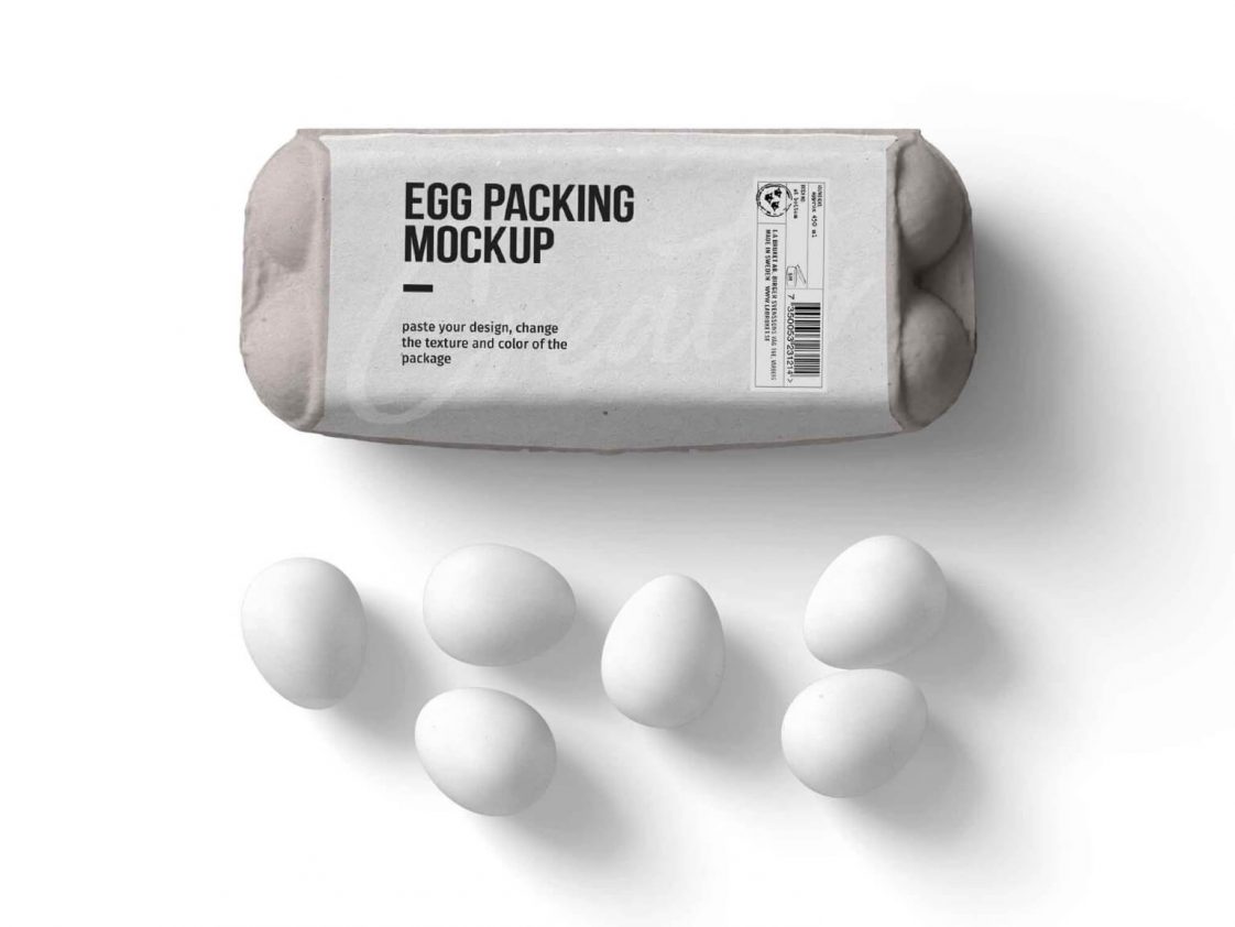 Free Egg Carton Box Mockup - Free Package Mockup