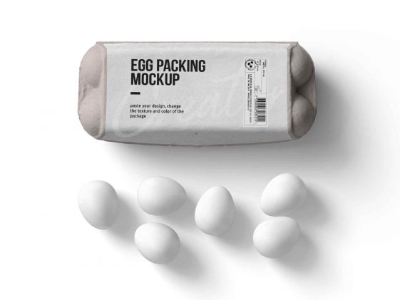 Free Egg Carton Box Mockup - Free Package Mockup
