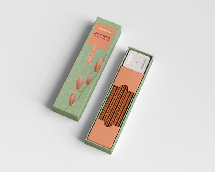 Free Incense Packaging Box Mockup - Free Package Mockup
