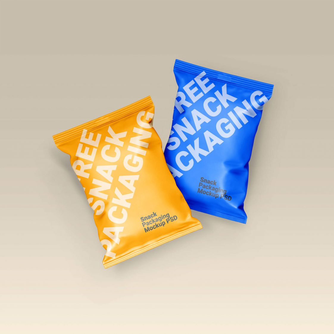 Free Snack Pack Chips Packaging Mockups set - Free Packaging Mockup