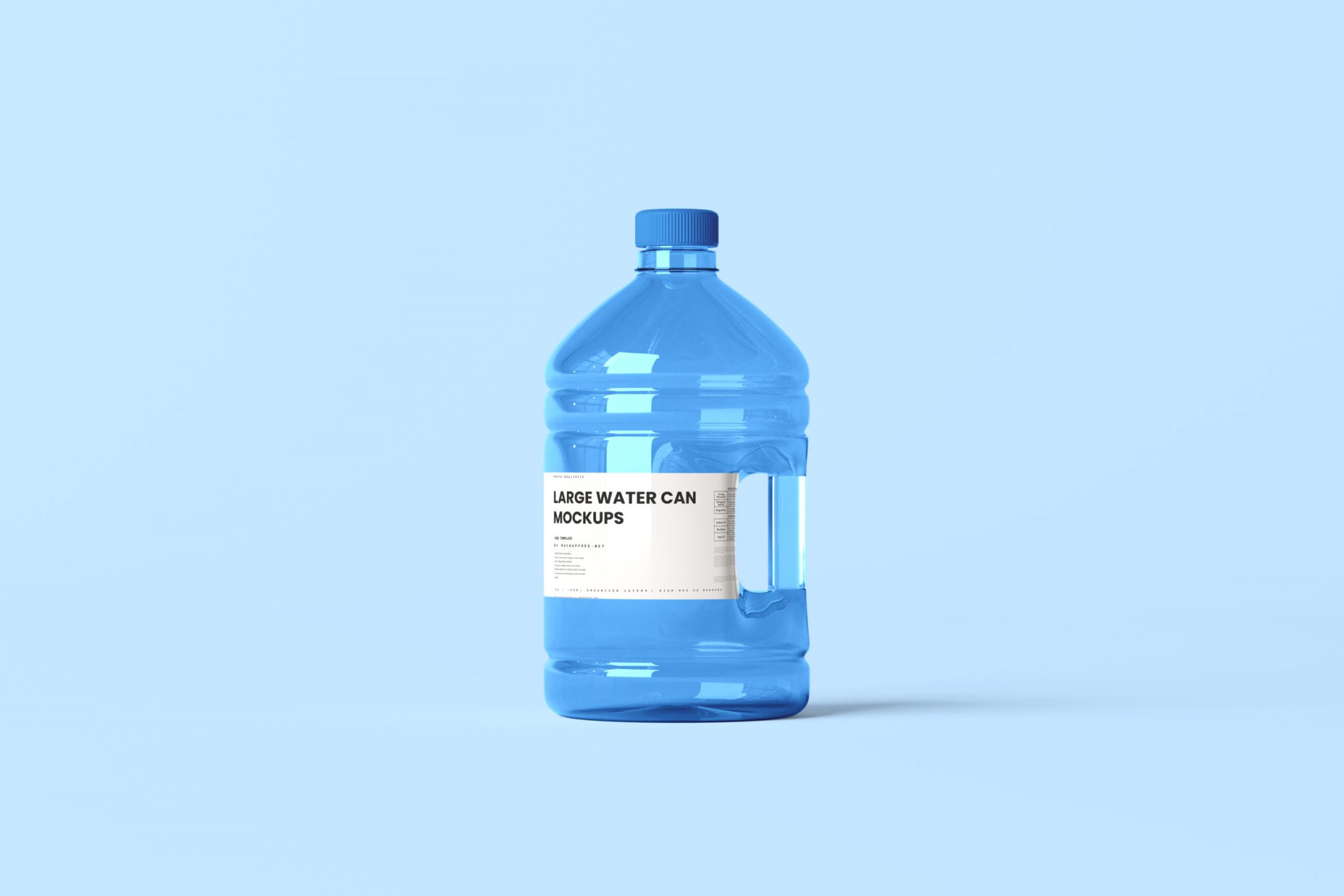 Free Water Can Mockups PSD set - Free Package Mockup