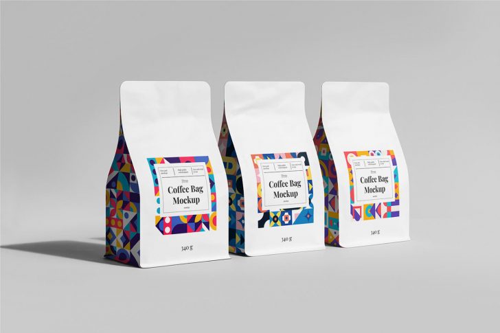 Free Coffee Bean Bag Mockup - Package Mockup