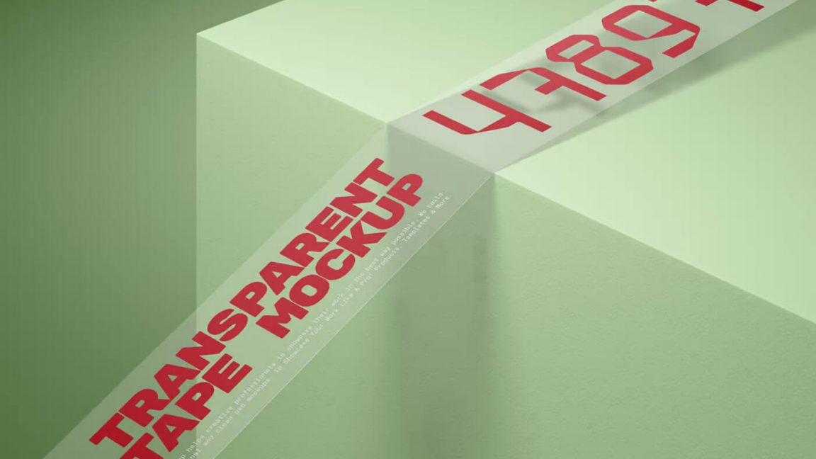 Free Duct Tape Strips Mockup - Free Package Mockups
