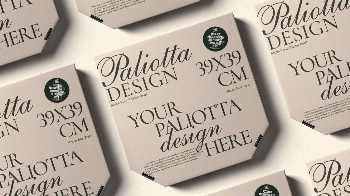 Free White Pizza Box Packaging Mockup - Free Package Mockups