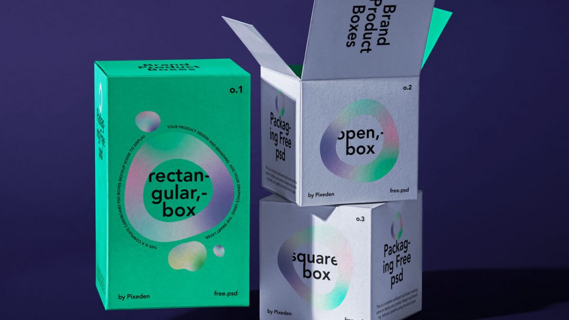 Free Box Mockup for Packaging - Package Mockups
