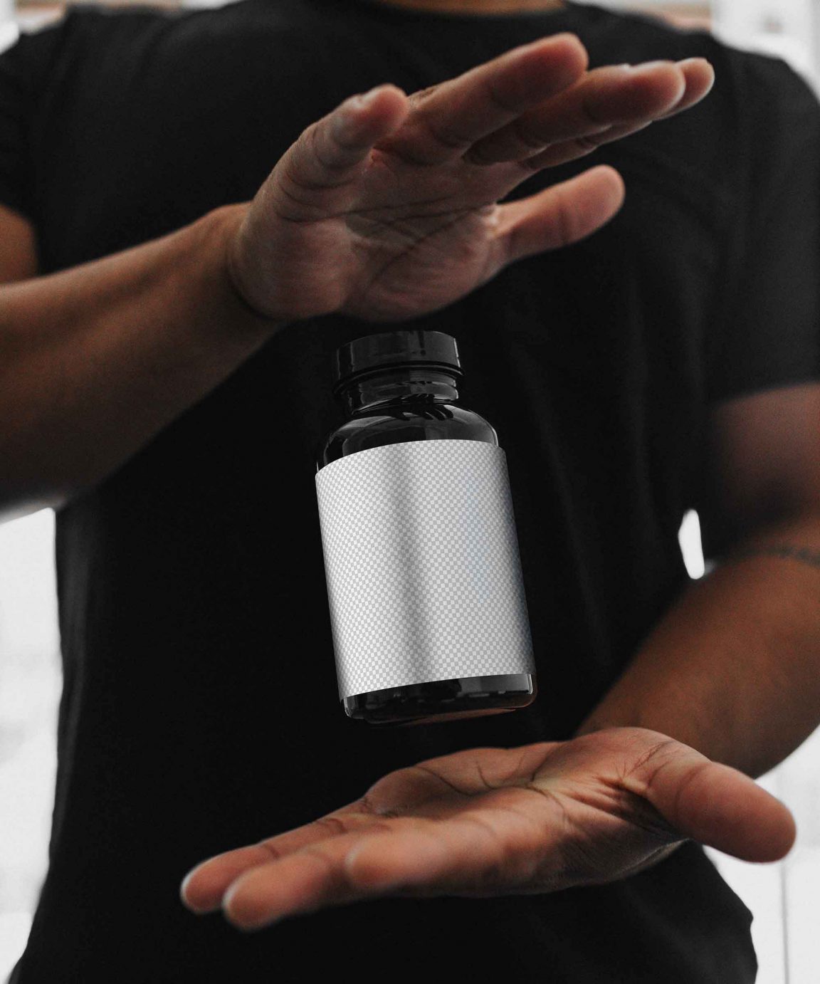 Free Supplement Jar Bottle Mockup - Packaging Mockup