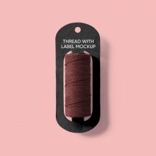 Free Sewing Thread Spool With Label Mockup - Package Mockup