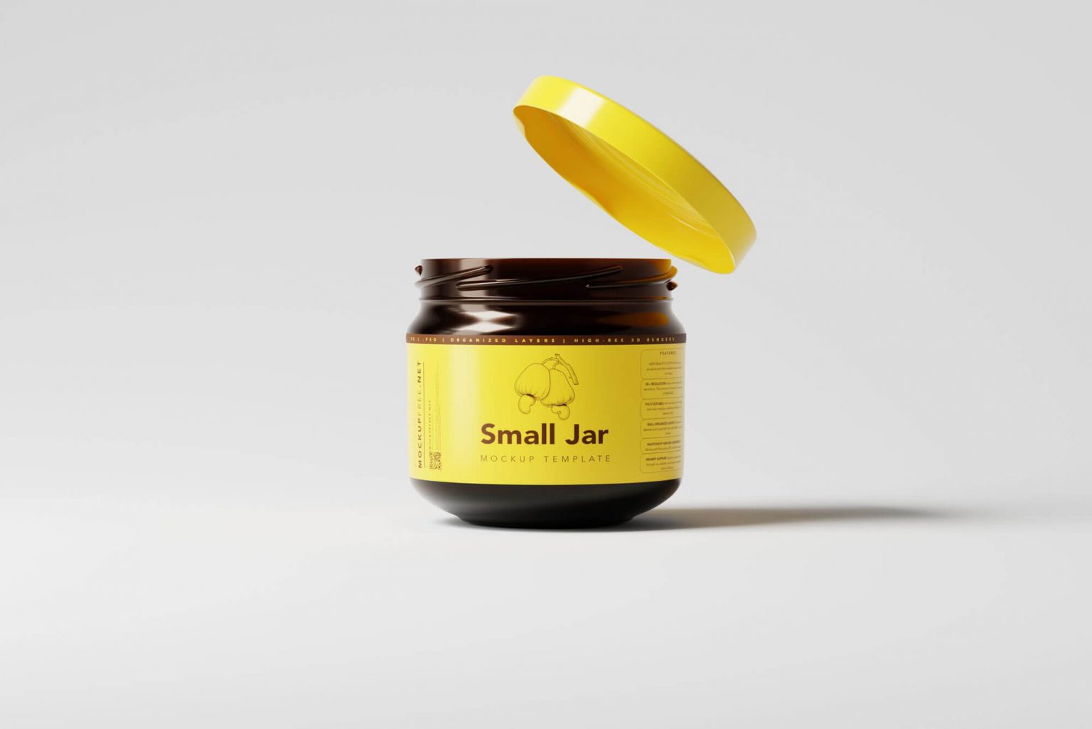 300ml Squat Jar Mockups set for Free - Package Mockup