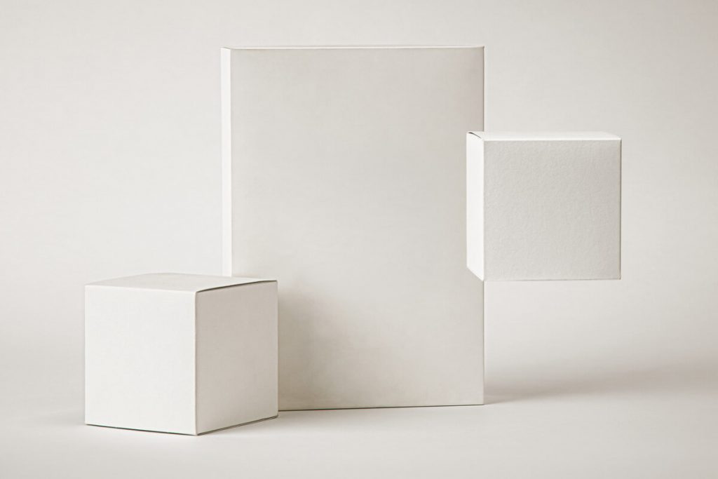 3 Different Size Packaging Branding Boxes Mockup - PacageMockup