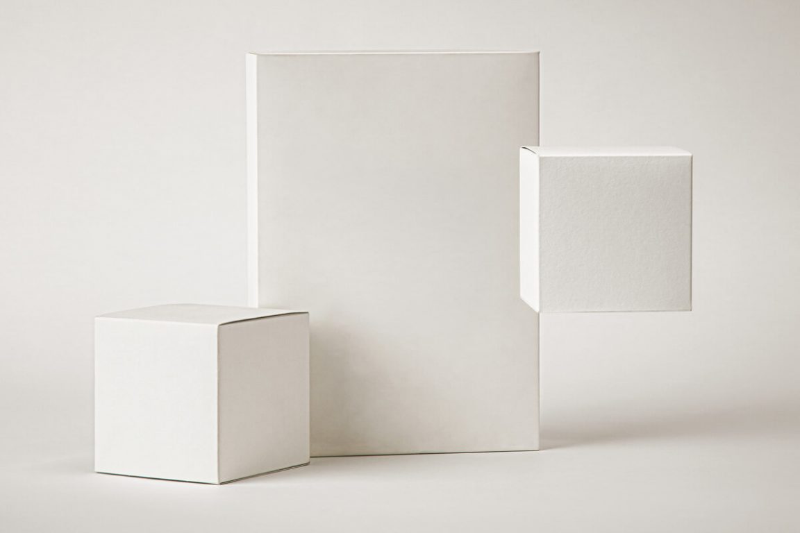 3 Different Size Packaging Branding Boxes Mockup - Free Package Mockup